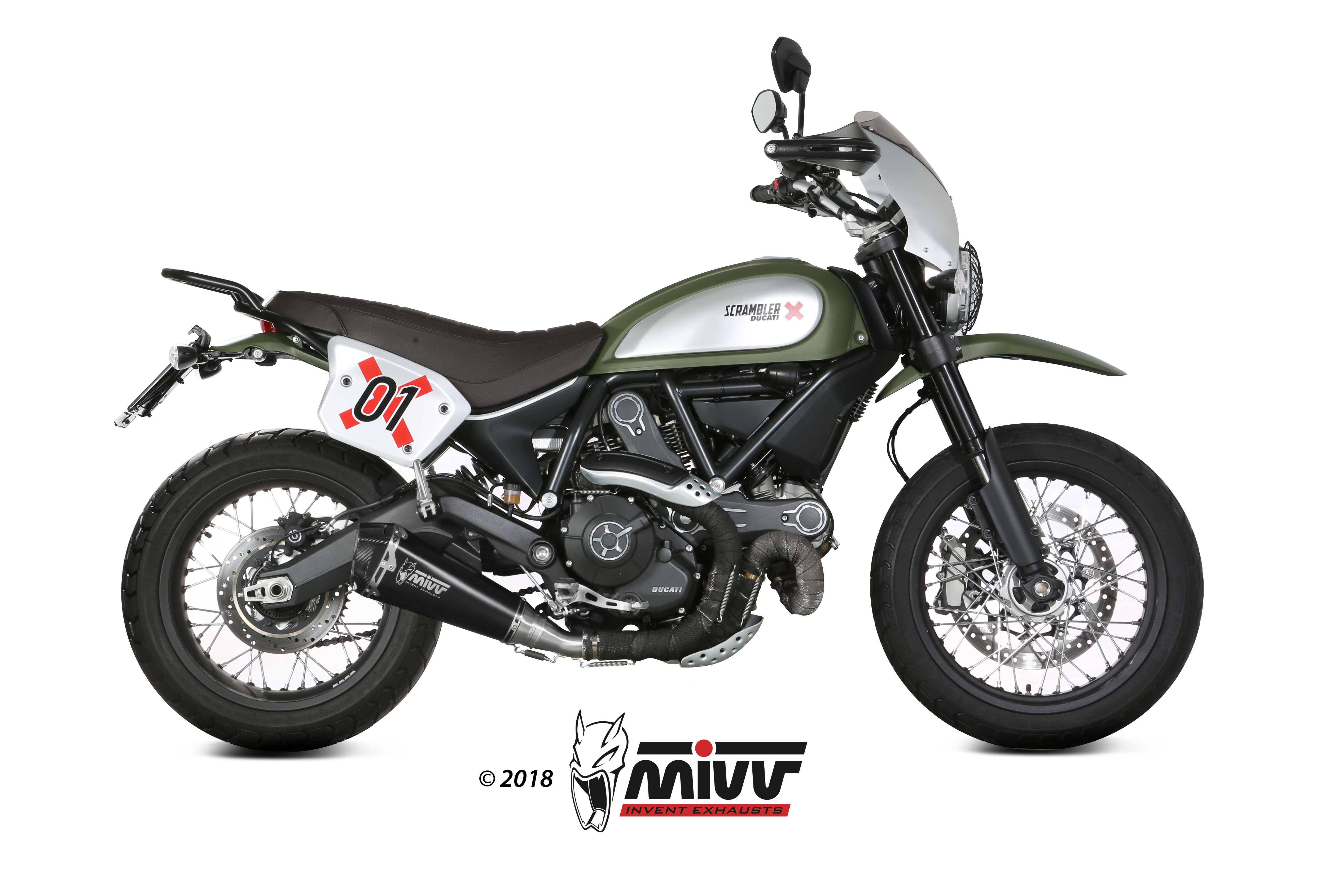 MIVV Delta Race Black Stainless Steel Exhaust Ducati Scrambler 800 2015 ...