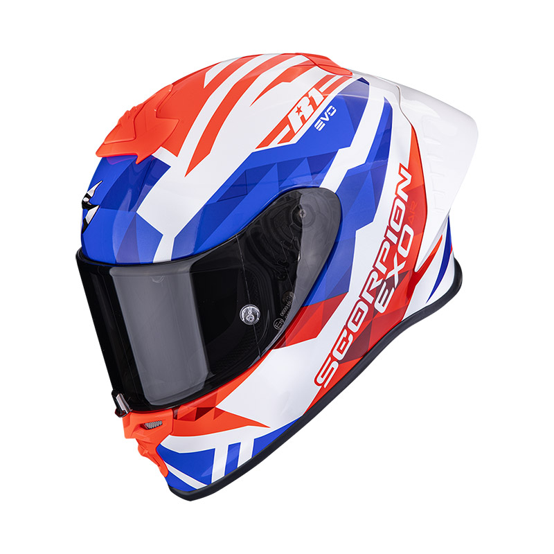 Scorpion Exo R1 Evo 2 Air Valere Blue Red Helmet