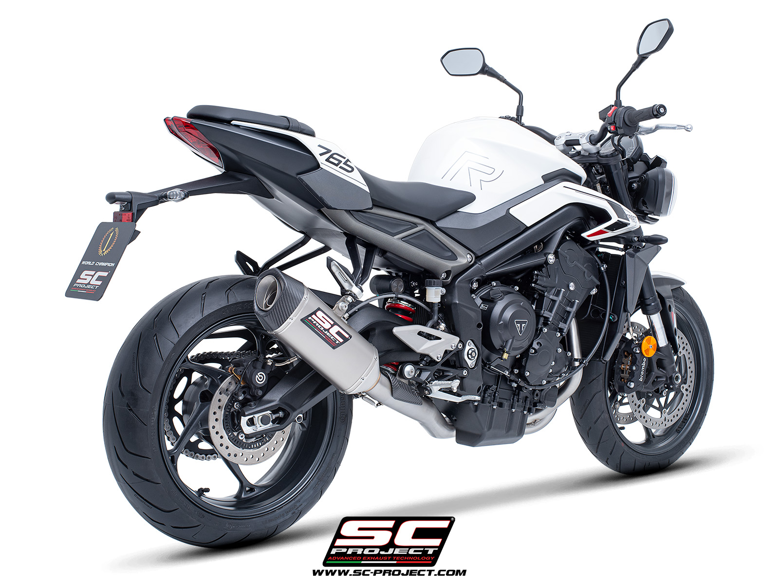 Sc-project Sc1-s Titanium Full Exhaust System For Triumph Street Triple ...