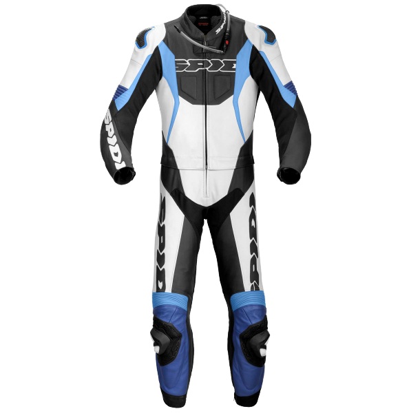 Spidi Sport Warrior Tour 2 PC Leather White Blue Suit